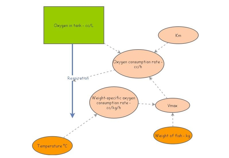 Determination of Km-value - aquaculture, W2 | Insight Maker