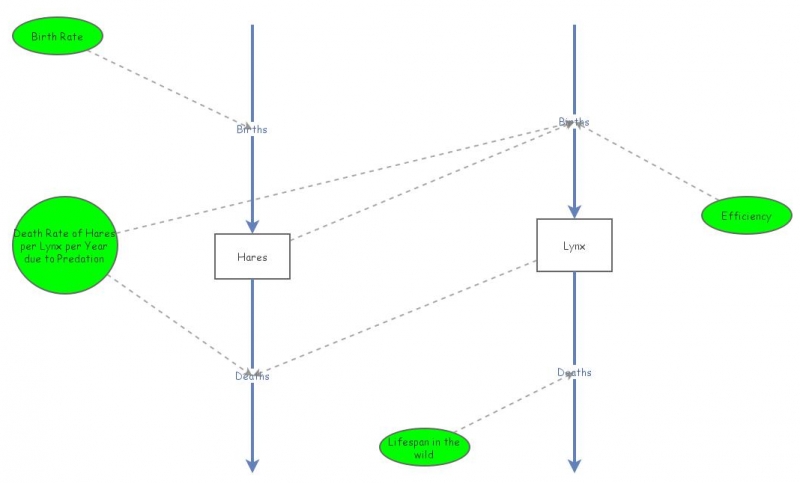 Clone of Lynx and Hares Model | Insight Maker
