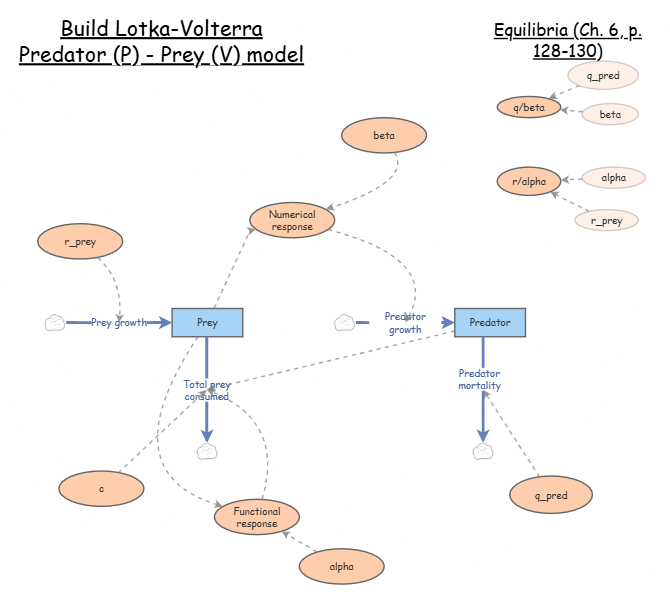 Build Pred-Prey model with carrying capacity | Insight Maker
