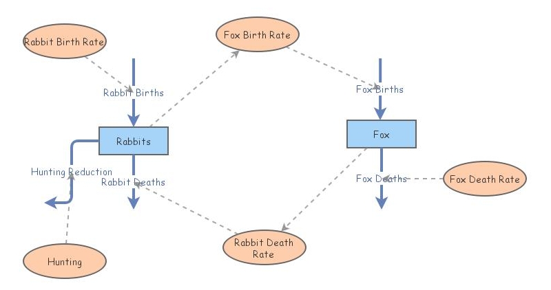 Rabbit and Fox simulation | Insight Maker