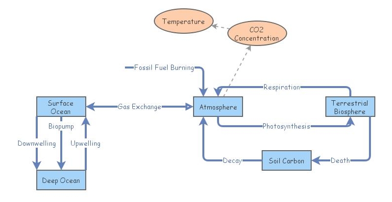 Carbon Cycle Model 2 | Insight Maker