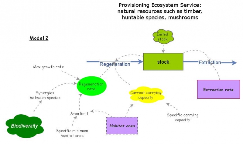 Provisioning ecosystem services - model P2 | Insight Maker