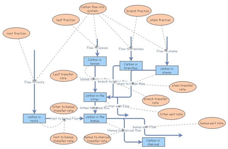 Ch 6 Equilibrium Diagram of carbon flow | Insight Maker