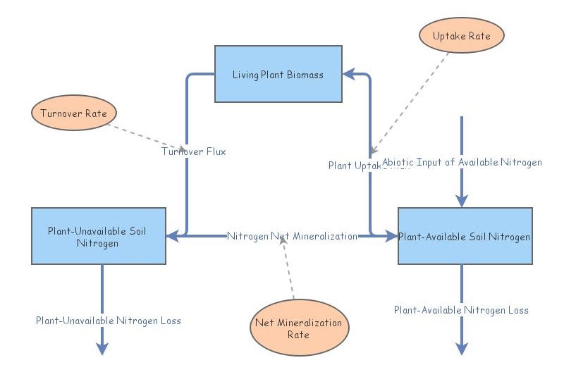 Terrestrial Nitrogen Cycle Model | Insight Maker