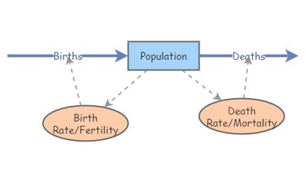 Basic Population Dynamics (Clone of Reinforcing Feedback) | Insight Maker