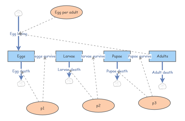 Leslie population model | Insight Maker