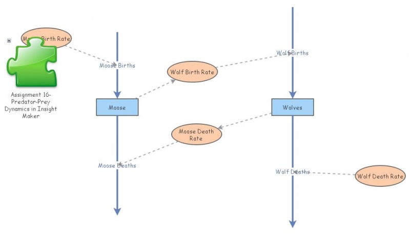 Assignment 16- Predator-Prey Dynamics in Insight Maker | Insight Maker