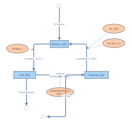 Clone of Terrestrial N cycle model template_W25 | Insight Maker