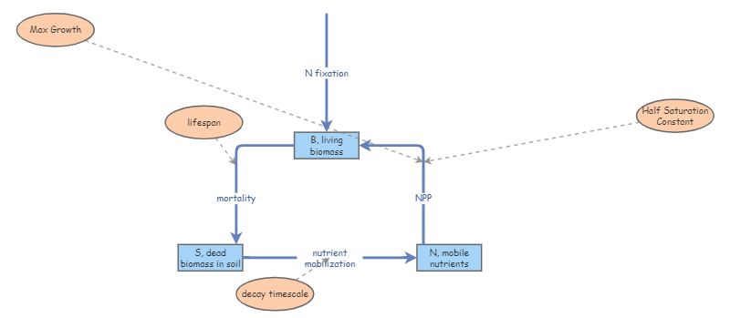 Clone of Terrestrial N cycle model template | Insight Maker