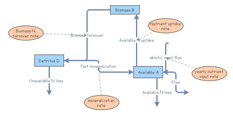 terrestrial nitrogen cycle model - Forest - Ben Tubbs | Insight Maker