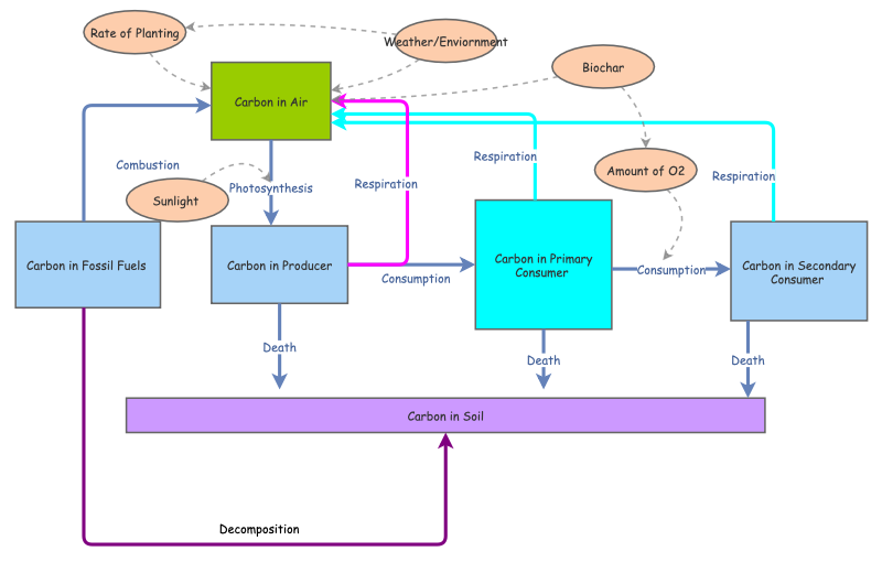 Carbon Flow Chart | Insight Maker