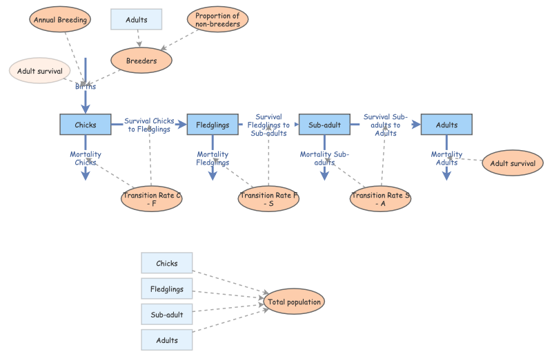 Albatross Population Model | Insight Maker