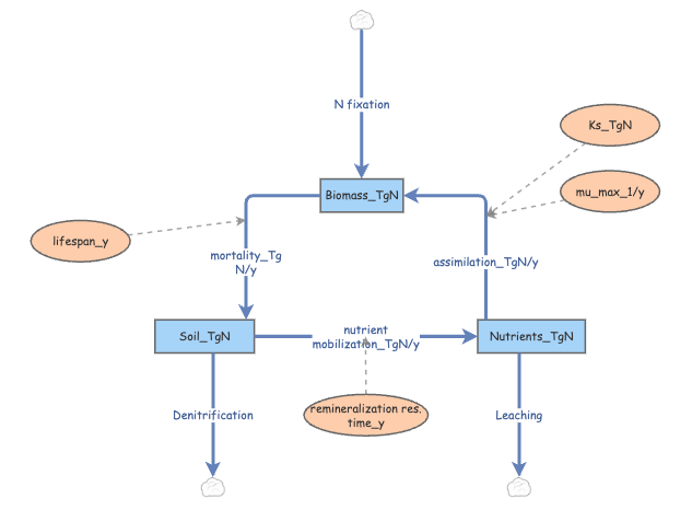 Clone of Terrestrial N cycle model template_W25 | Insight Maker