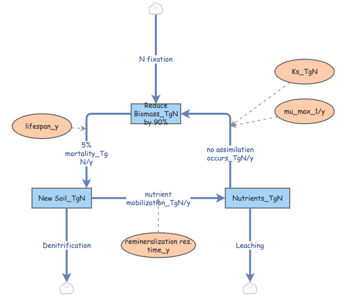 Clone of Terrestrial N cycle model template_W25 | Insight Maker