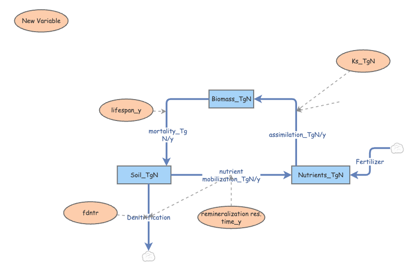 Terrestrial Nitrogen Cycle | Insight Maker