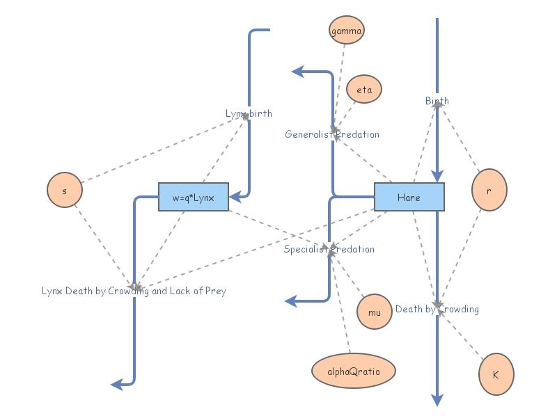 Basic Model, Tyson Lynx and Hare | Insight Maker