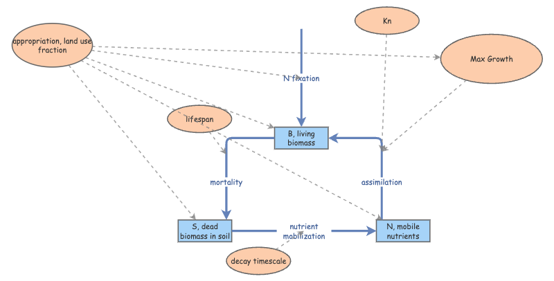 Clone of Terrestrial N cycle model template | Insight Maker