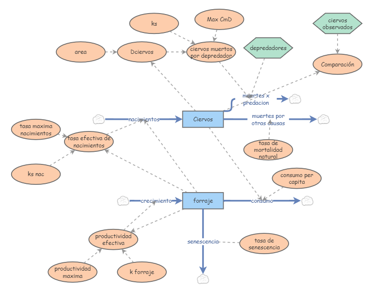 Ciervos MODELO UNO | Insight Maker