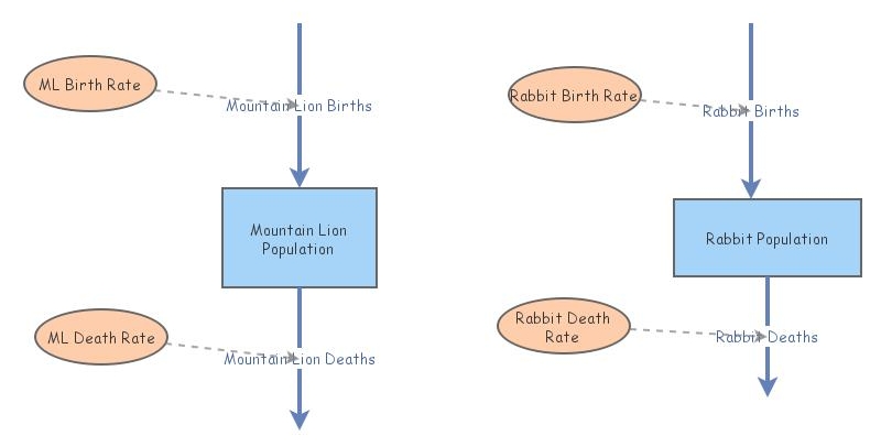 Mountain Lions and Rabbits | Insight Maker