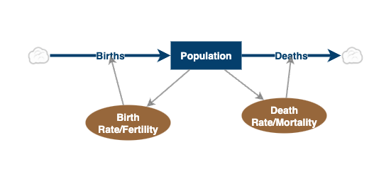 Clone of Basic Population Dynamics (Clone of Reinforcing Feedback) | Insight Maker