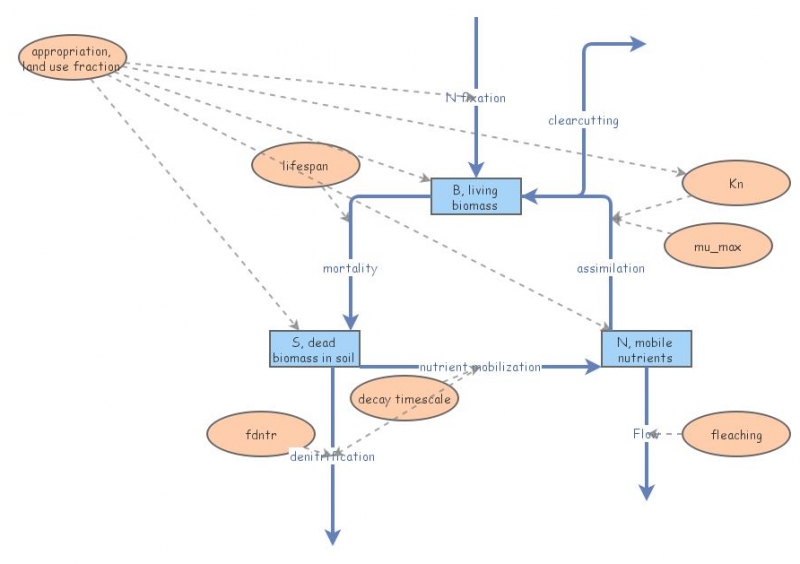 Clone of Terrestrial N cycle model template | Insight Maker