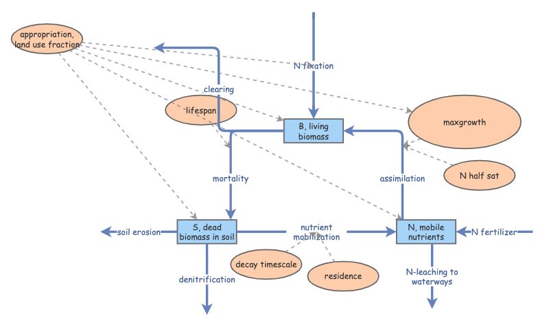 Clone of Terrestrial N cycle model template | Insight Maker