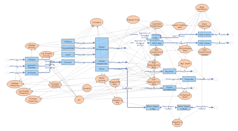 Mycellium Complex Model | Insight Maker