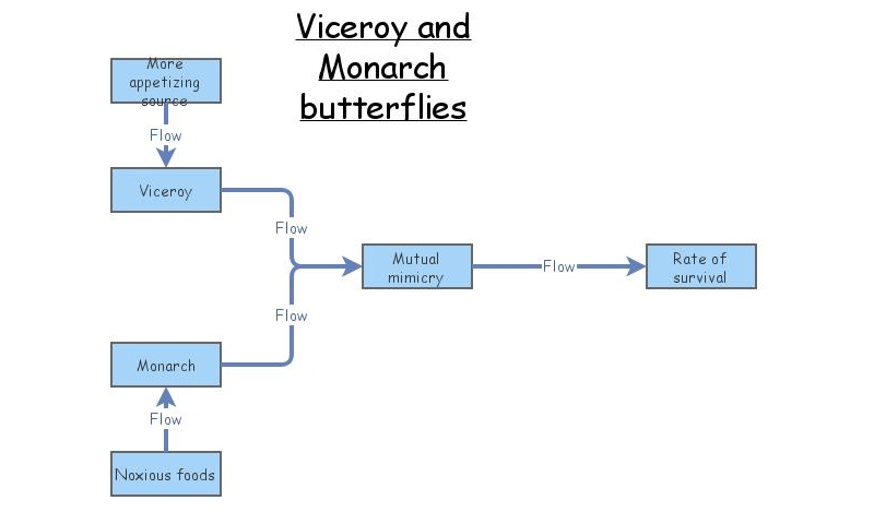 Viceroy and Monarch butterflies | Insight Maker